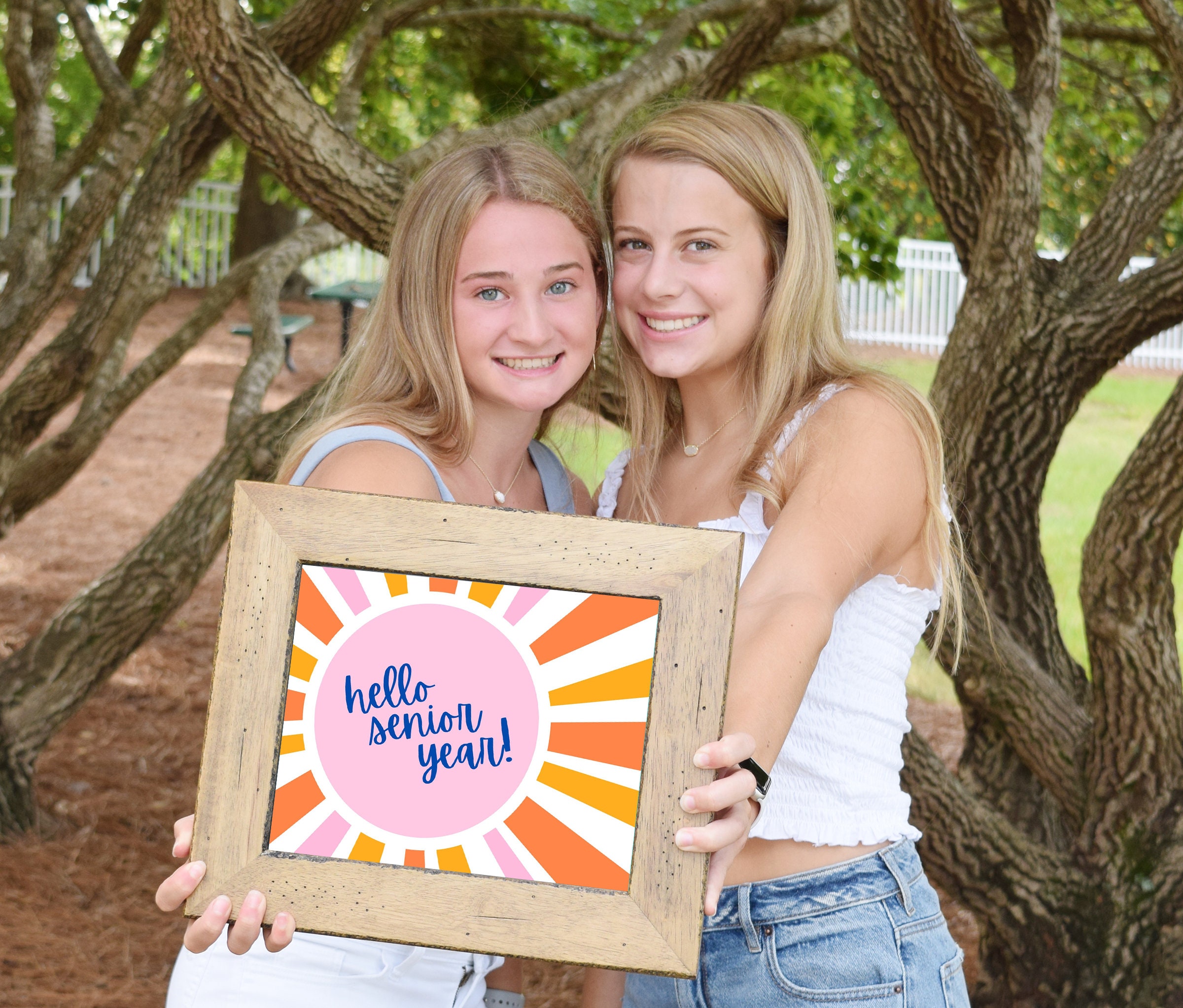 Hello Senior Year Class of 2026, Printable First Day of School Sign ...