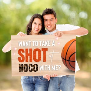Basketball Promposal Poster: Take a Shot at HOCO (digital Download) - Etsy