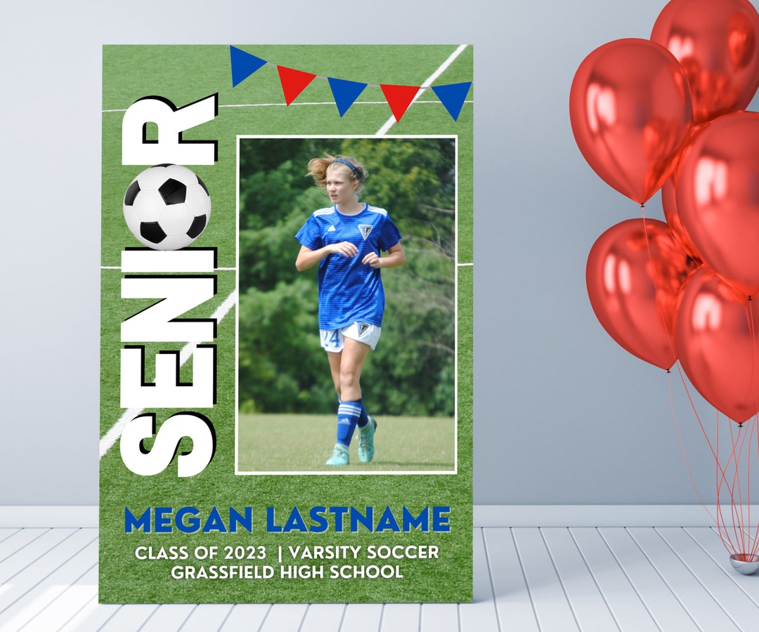 Senior Night Poster Template for Soccer High School Poster - Etsy
