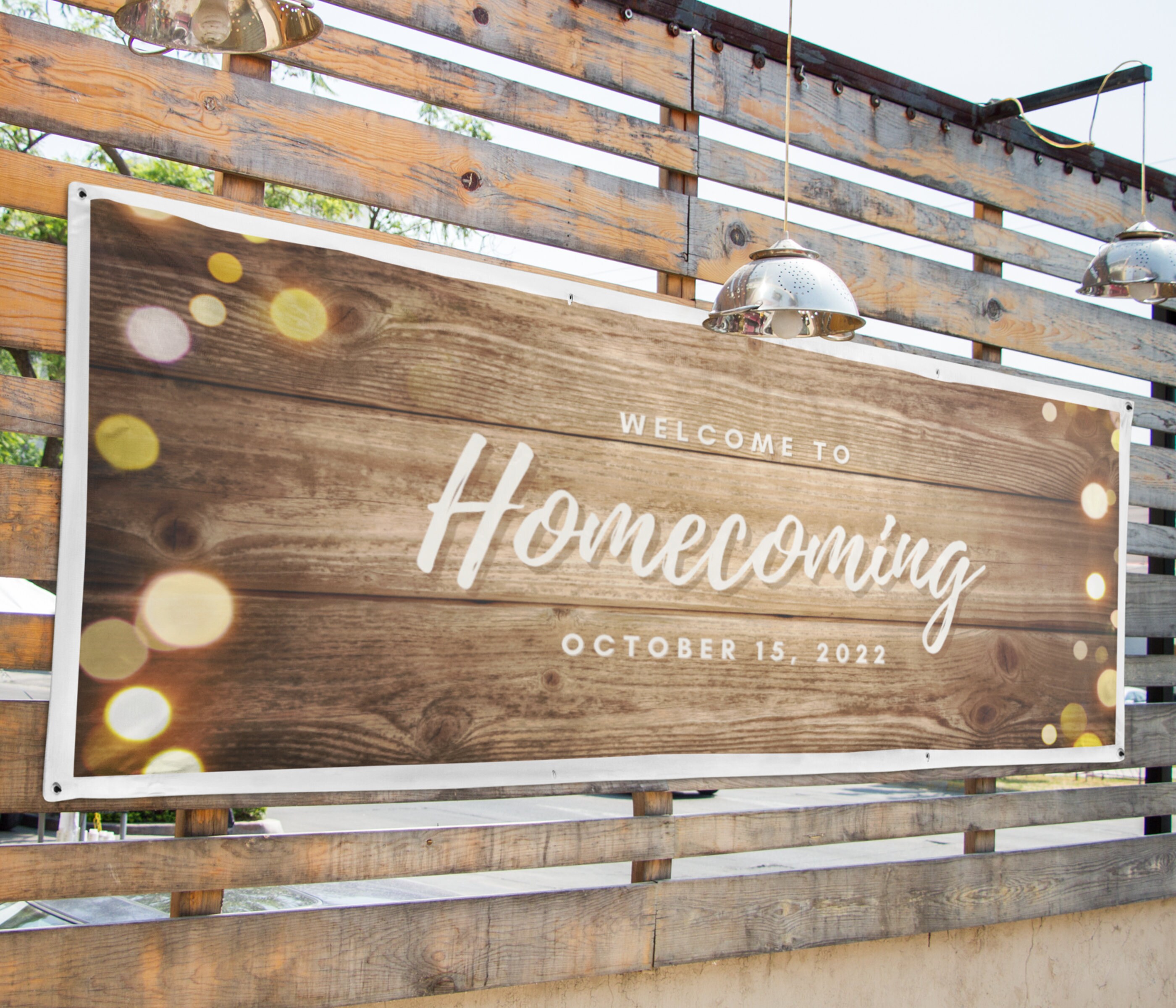 Rustic Banner Template 6-foot Banner Template for Homecoming - Etsy
