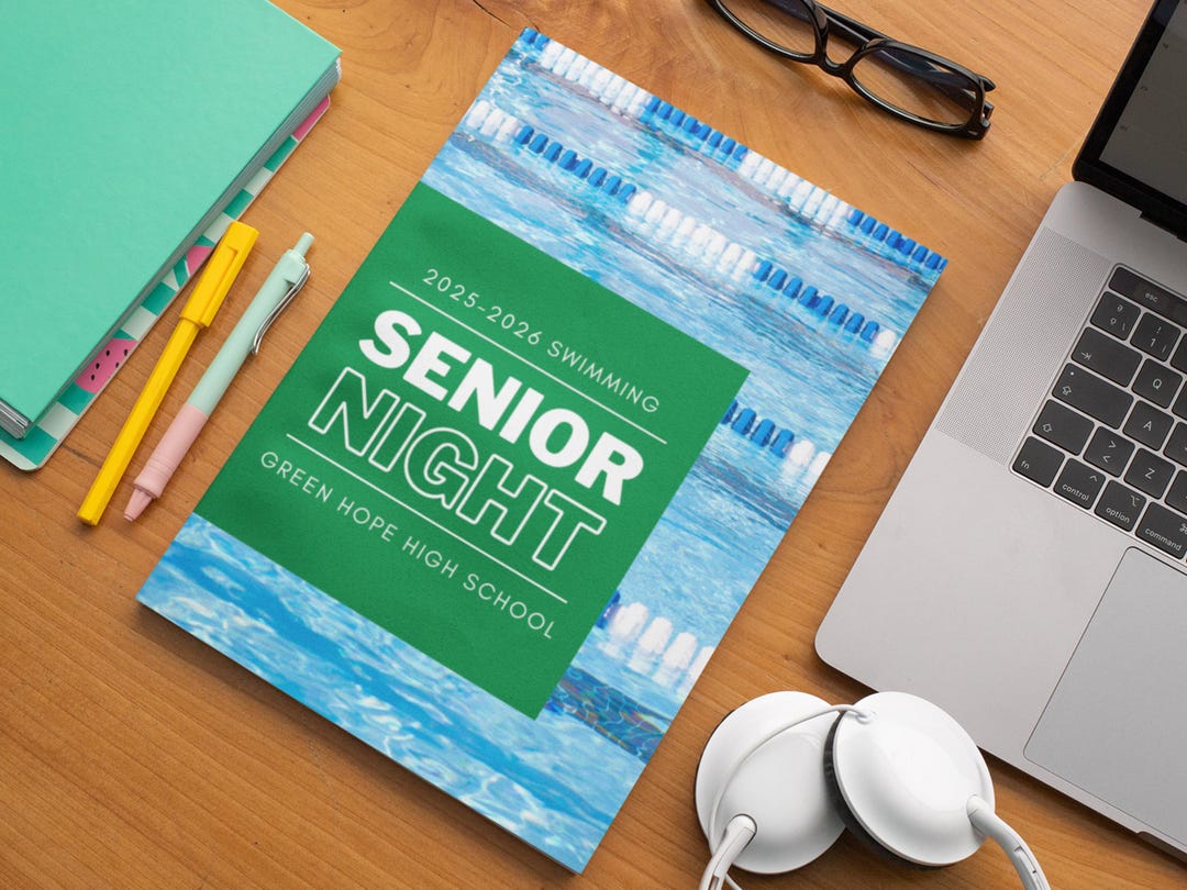 Swim Team Senior Night Program Template, Class of 2026 (digital Canva ...