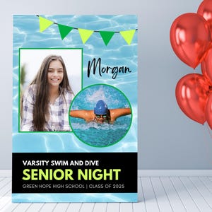 Swim Team Poster Template, Swimming Poster Template, Poster for Swim or ...