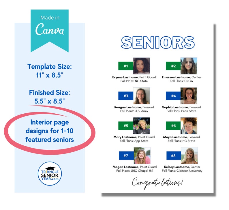 Basketball Senior Night Program Template Program Template for - Etsy Basketball Senior Night Program Template Program Template for - Etsy