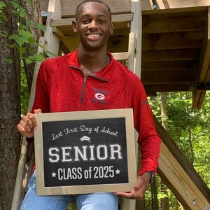 Senior Year Sign for the First Day of School, Class of 2025, Last First ...