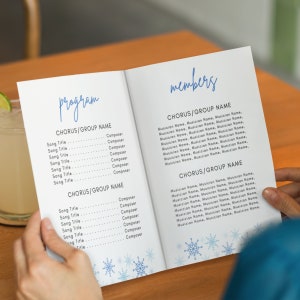 Editable Winter Concert Program Template - Holiday & Christmas Music ...