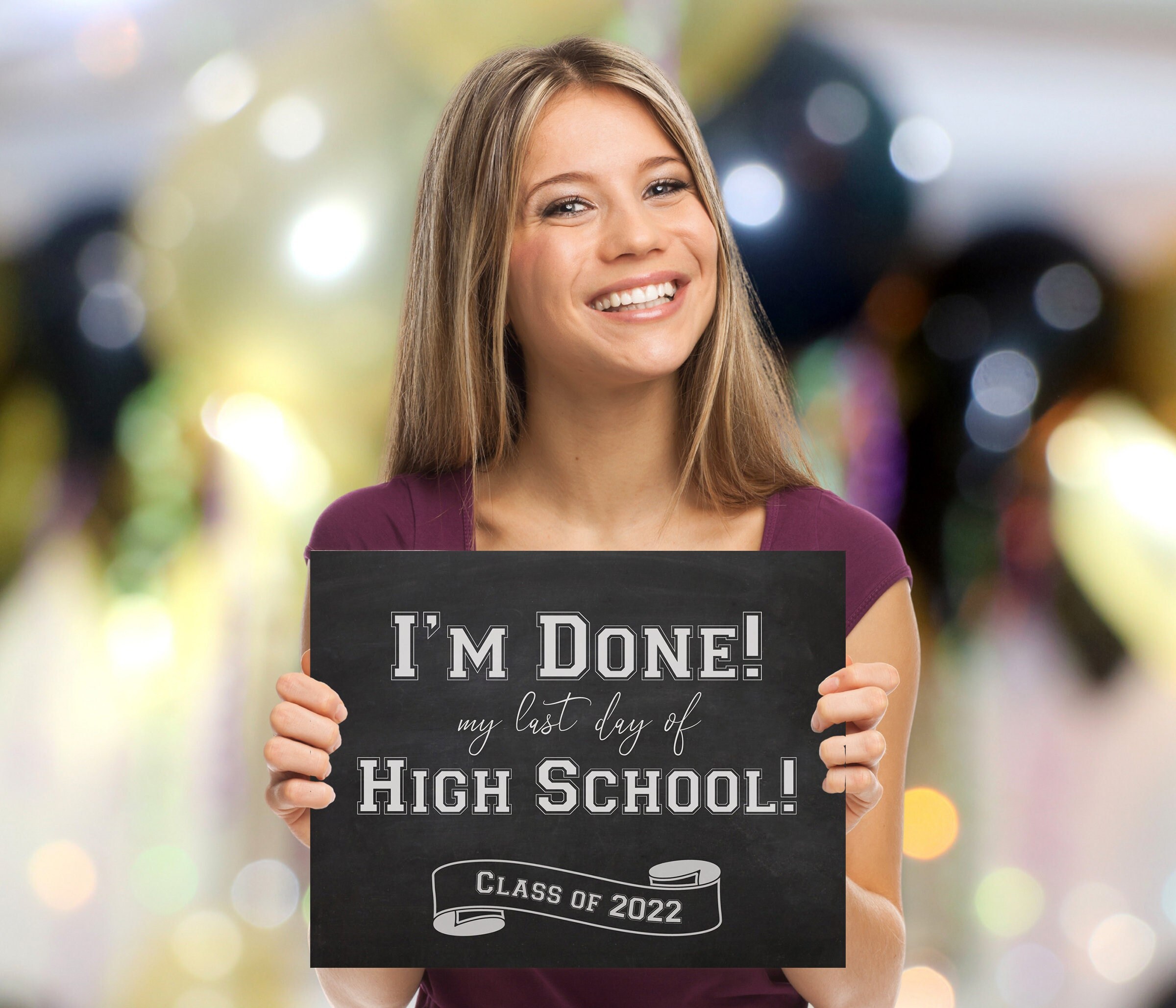 He did it printable photo prop Class of 2021 I did it graduation sign ...