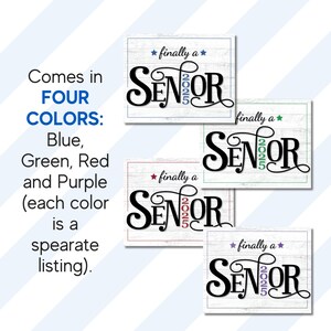 Cute Back to School Sign for Seniors, First Day of Senior Year Photo ...