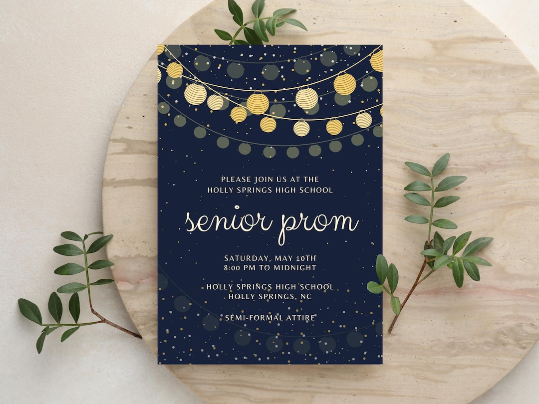 Starry Night Prom Invitation Ticket Template, Celestial Theme (canva ...