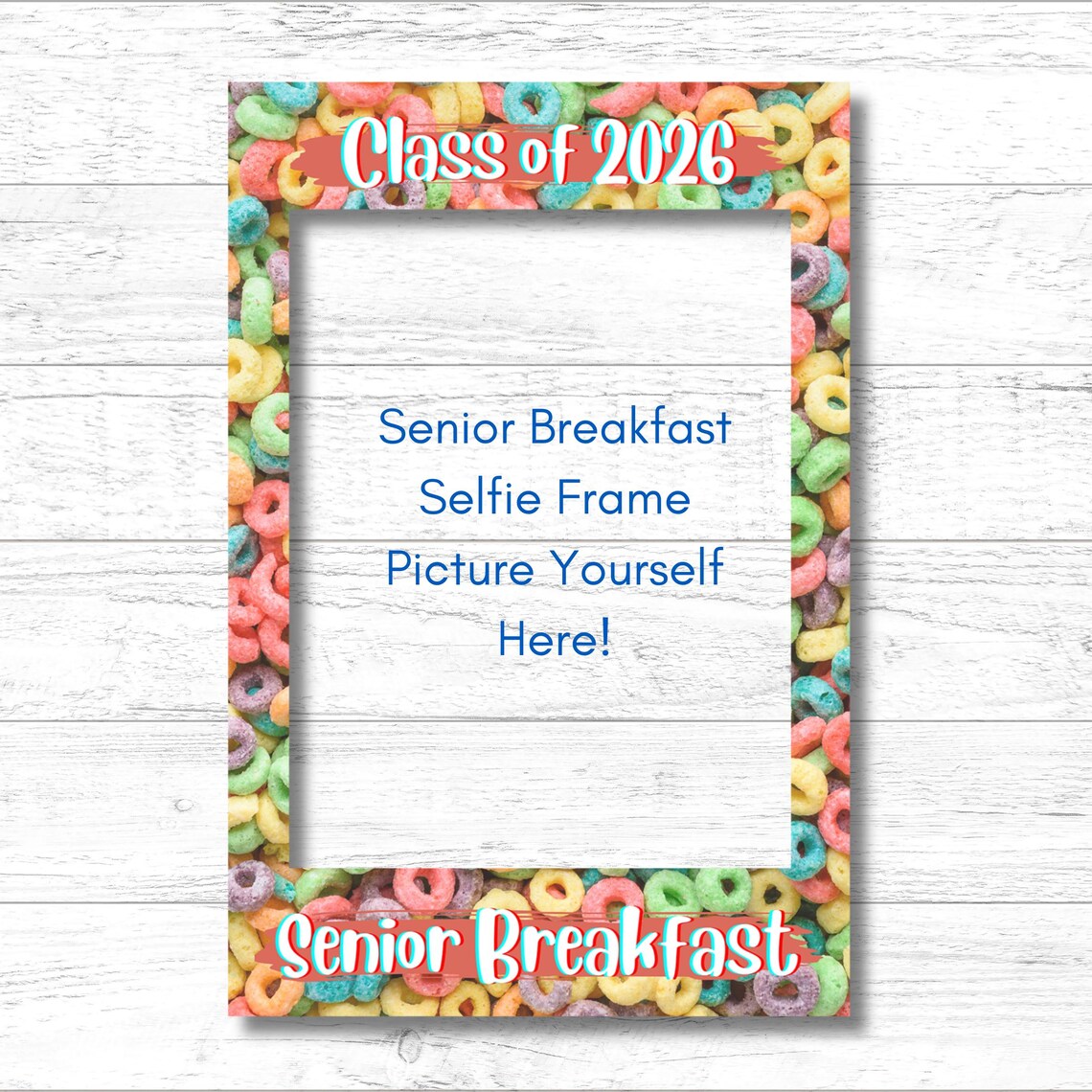 Senior Breakfast Photo Booth Frame: Class of 2026 Photo Prop (digital ...