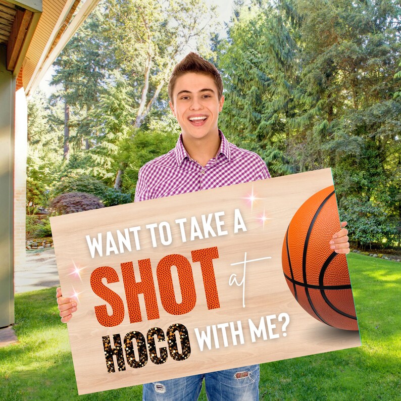 Basketball Promposal Poster: Take a Shot at HOCO (digital Download) - Etsy