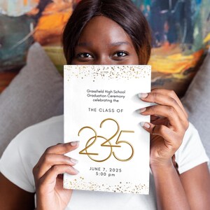 Graduation Program Template for the Class of 2025, Graduation Ceremony ...