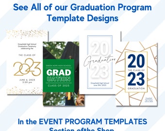 Graduation Program Cover Design Template