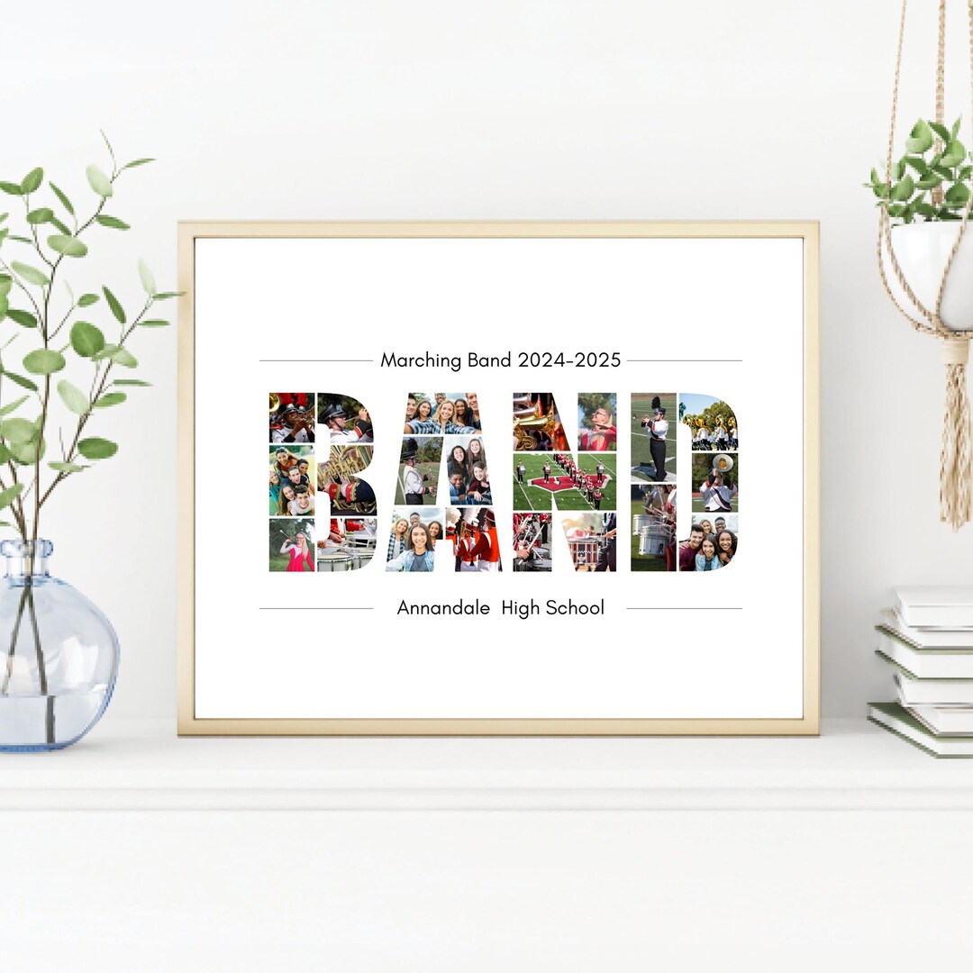 Marching Band Photo Collage Template, Band Camp Collage, Marching Band ...