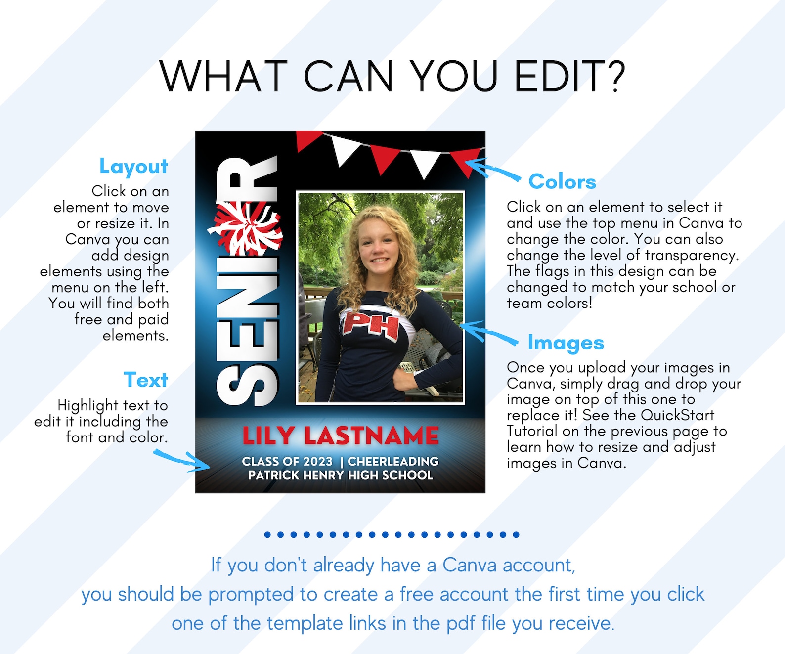 Senior Night Cheer Poster Template Cheerleading or Dance Team - Etsy