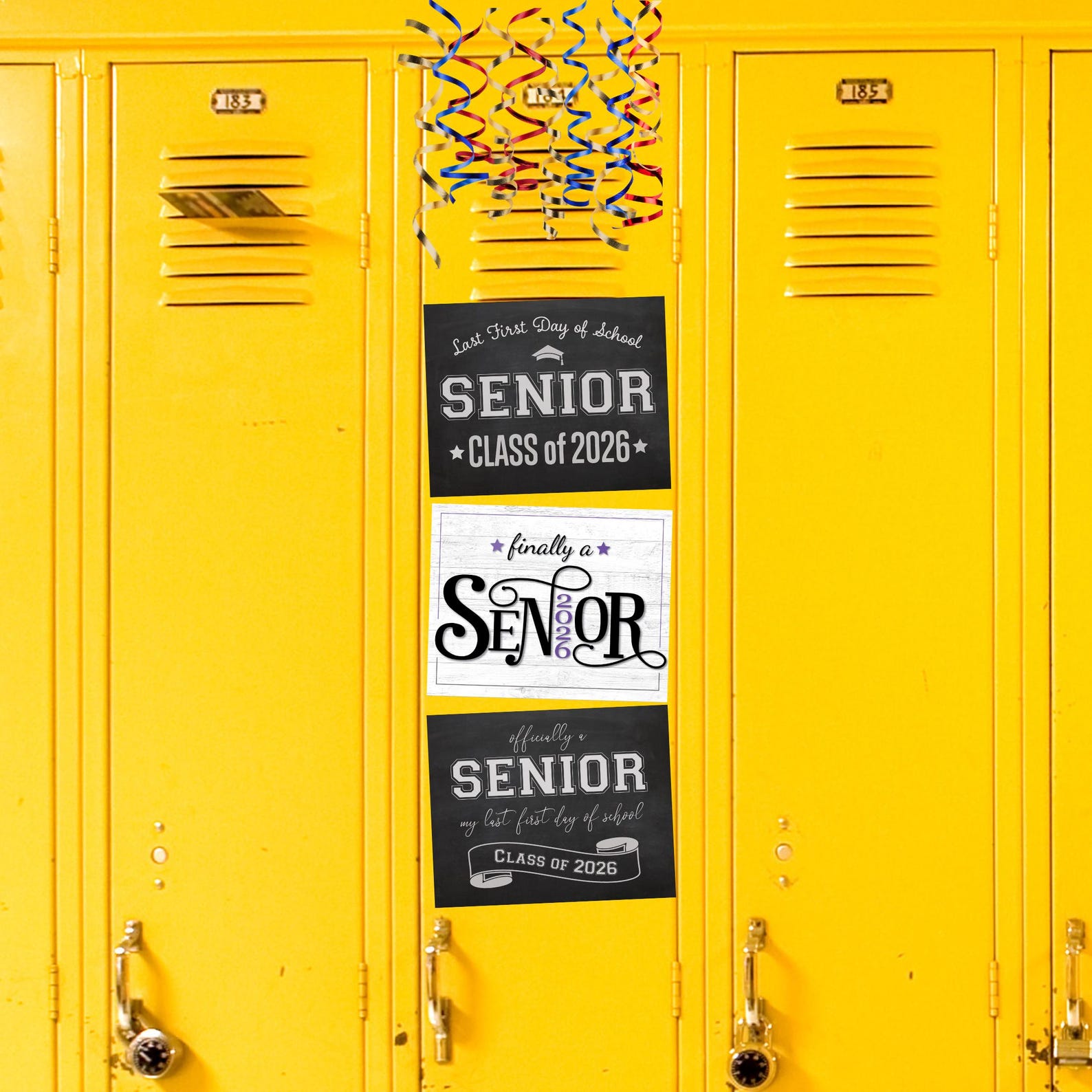 Senior Year Sign for the First Day of School, Class of 2026, Last First ...