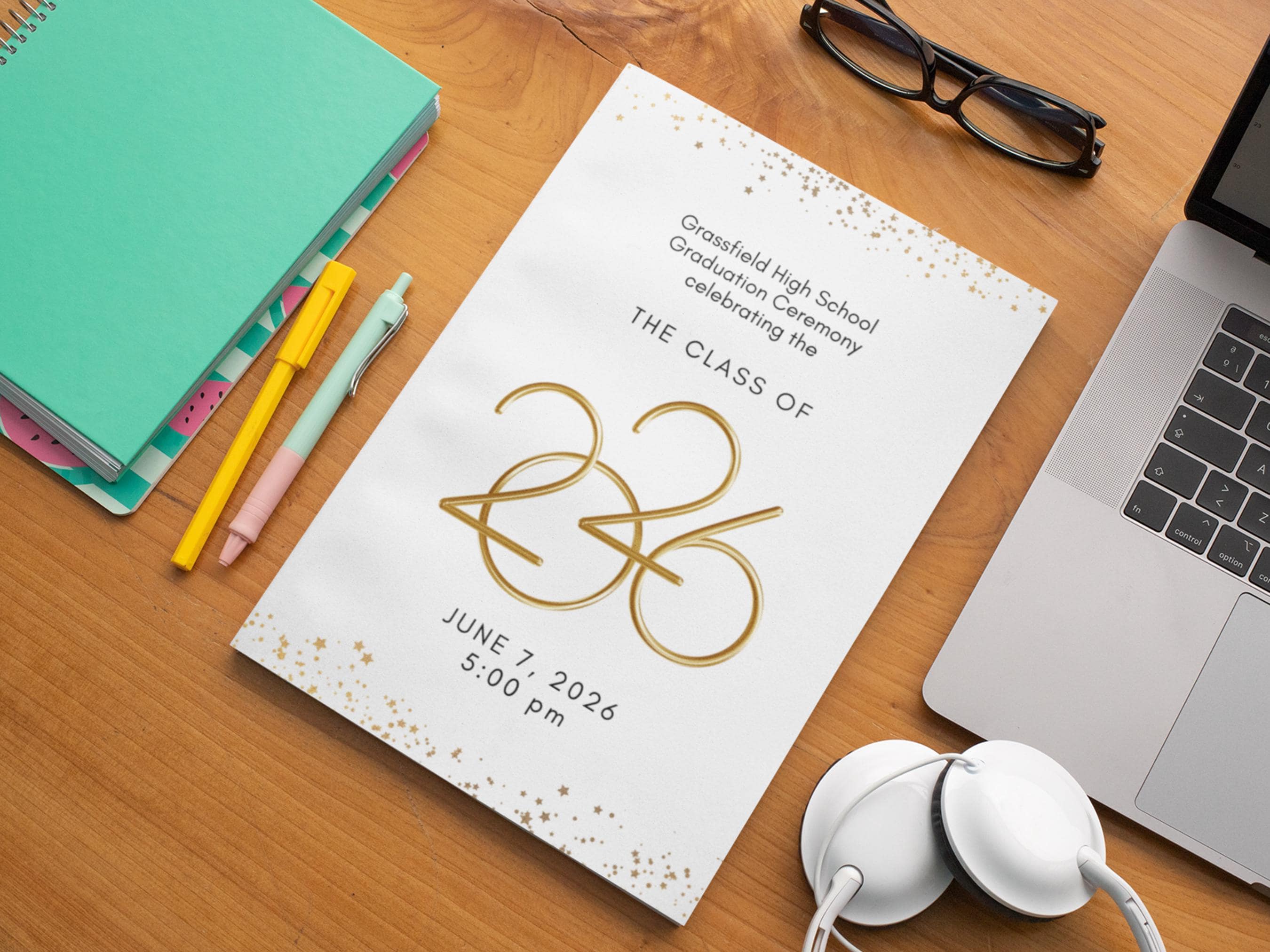 Graduation Program Template for the Class of 2026, Graduation Ceremony ...