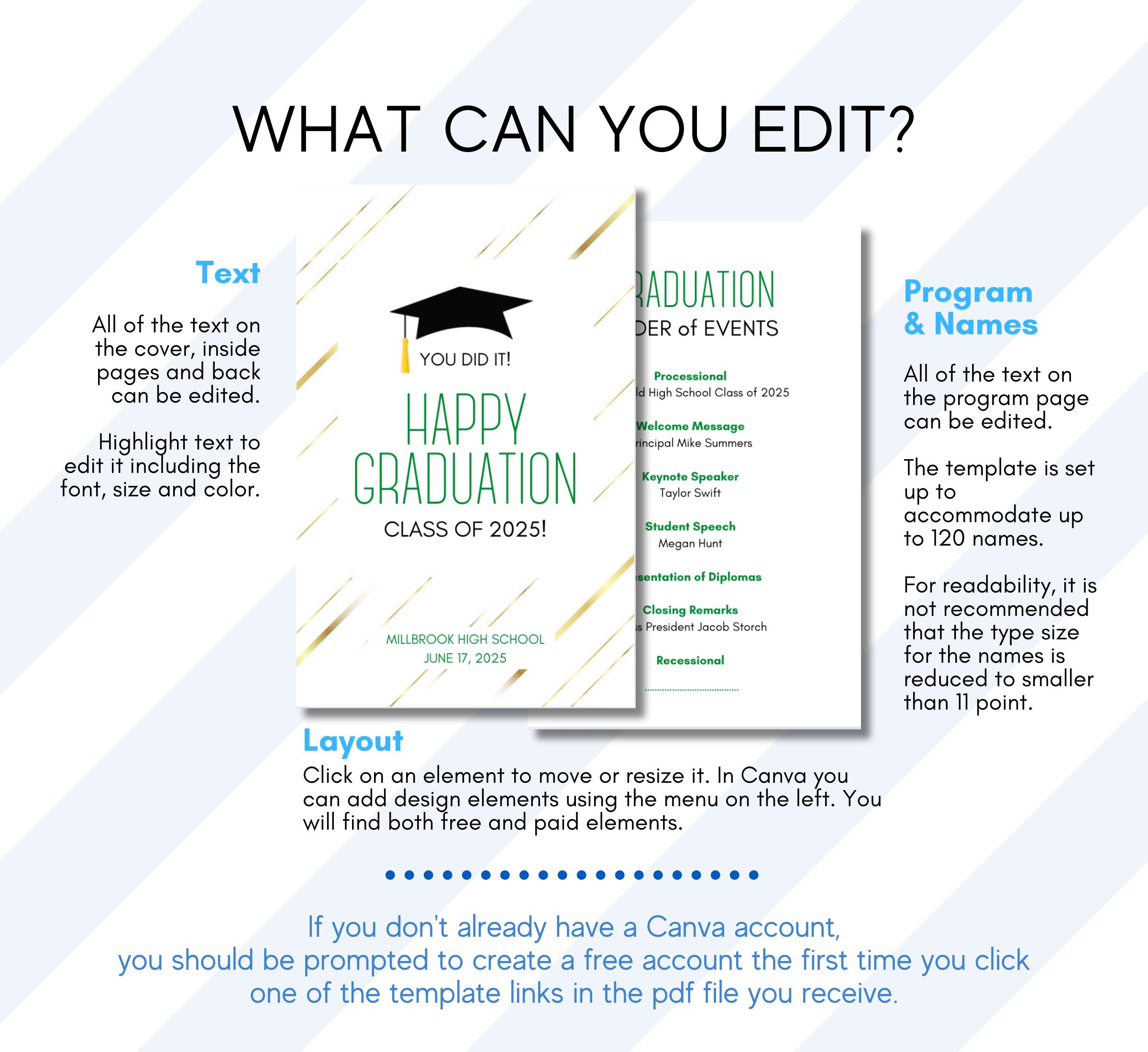 Graduation Program Template Pdf