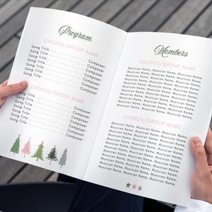 Festive Program Template for Christmas Concerts and Recitals ...