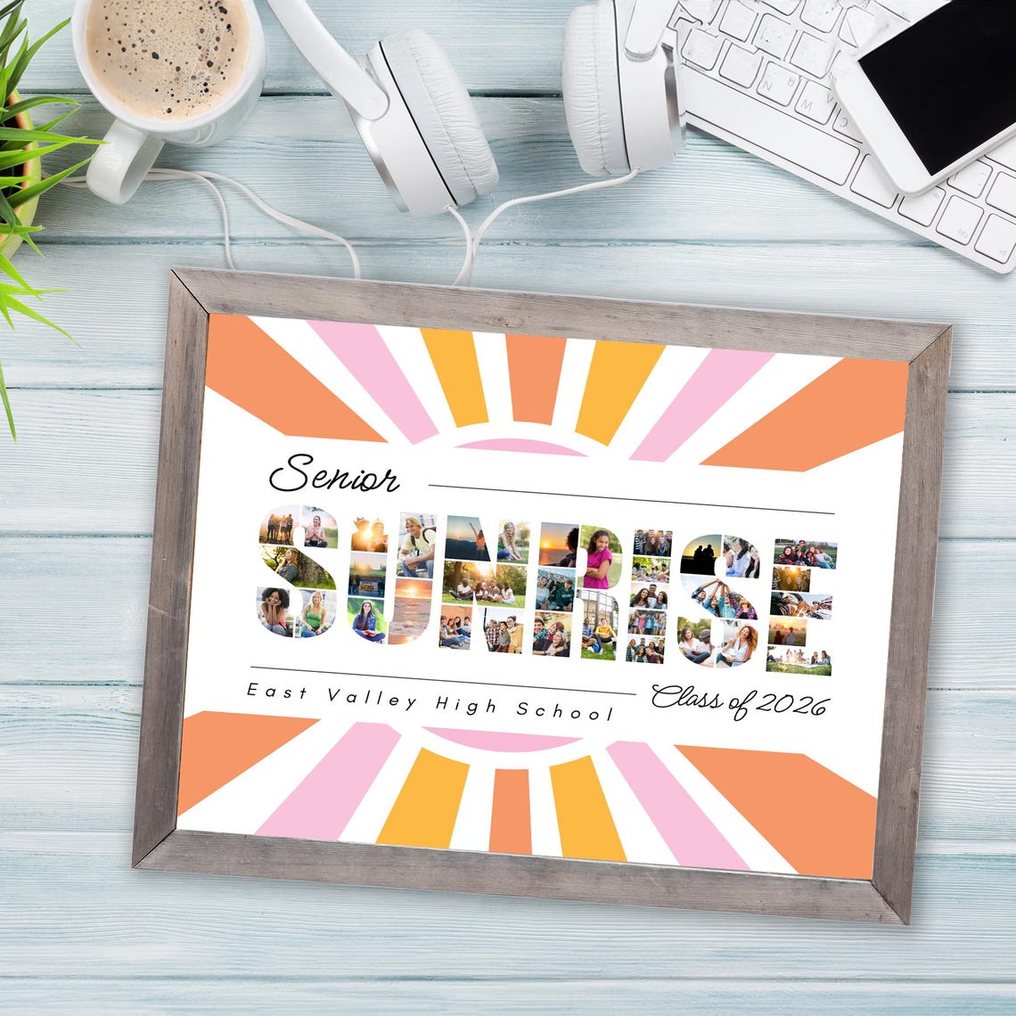 Bundle of Senior SUNRISE Photo Templates, Senior Sunrise Gifts, DIY ...