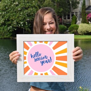 Hello Senior Year Class of 2026, Printable First Day of School Sign ...