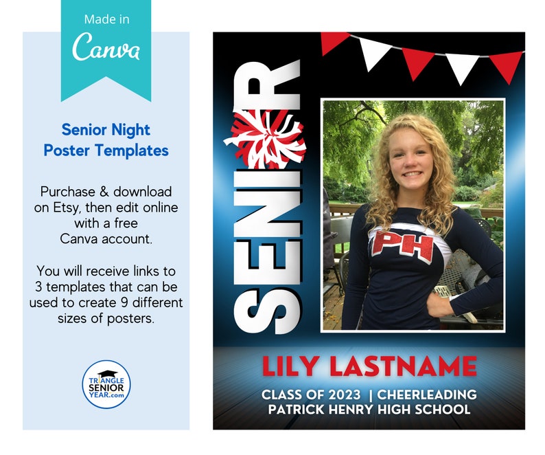 Senior Night Cheer Poster Template Cheerleading or Dance Team - Etsy