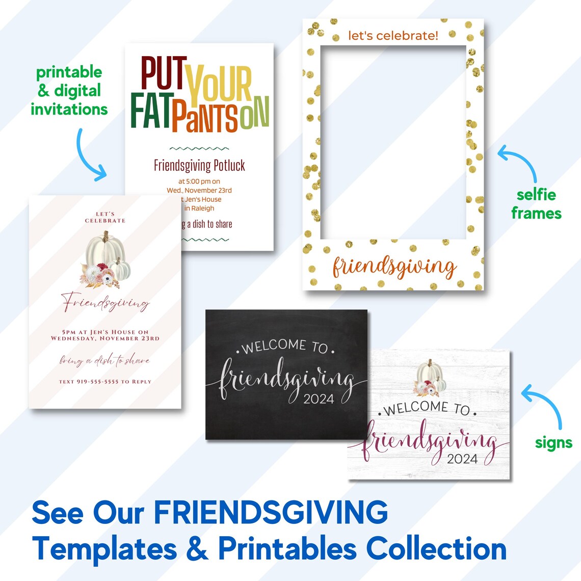 Welcome to Friendsgiving Sign, Friendsgiving Photo Prop, Friendsgiving ...