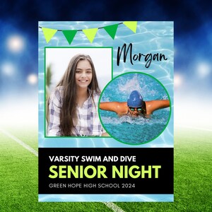 Swim Team Poster Template, Swimming Poster Template, Poster for Swim or ...