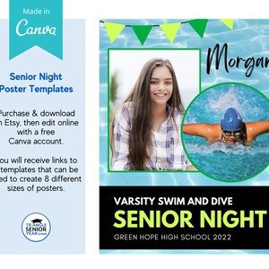 Swim Team Poster Template Swimming Poster Template Poster - Etsy