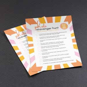 Senior Sunrise/sunset Photo Scavenger Hunt Template: Class of 2026 ...