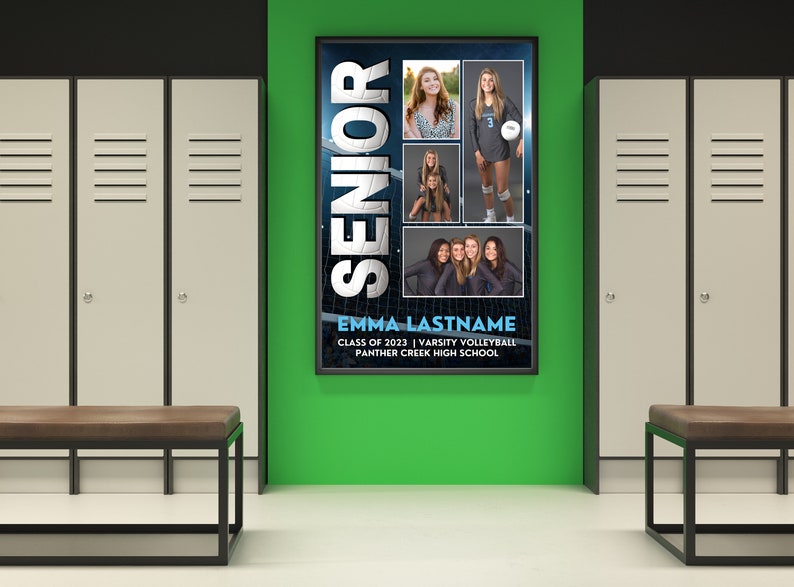 Senior Night Poster Template for Volleyball High School - Etsy