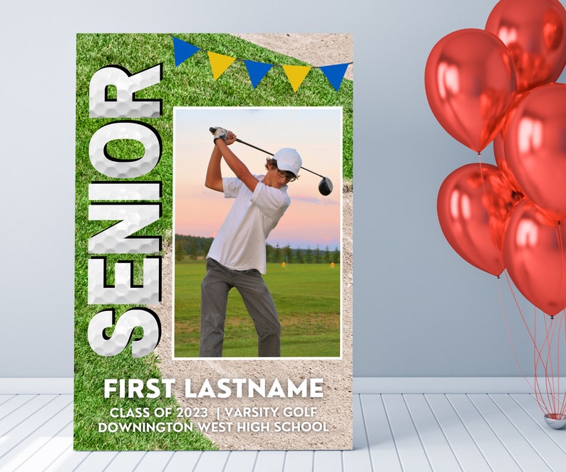 Senior Night Poster Template for Golf High School Poster - Etsy