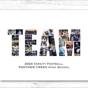 TEAM Photo Collage Template, Team Gift, Coach Thank You Gift, DIY Photo ...
