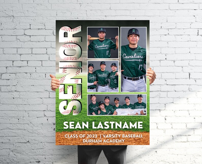 Baseball Senior Night Poster Template High School Poster - Etsy