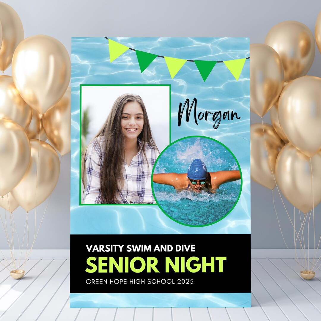 Swim Team Poster Template, Swimming Poster Template, Poster for Swim or ...