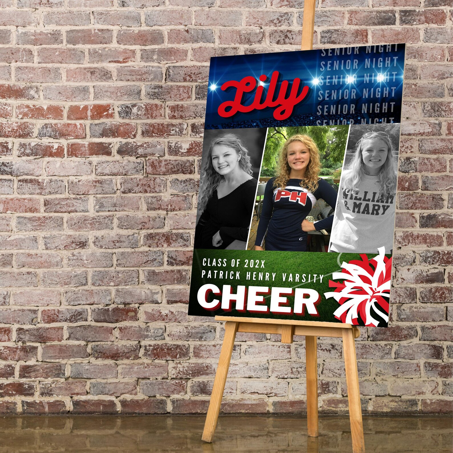 Senior Night Cheer Poster Template, Cheerleading Senior Night, High ...