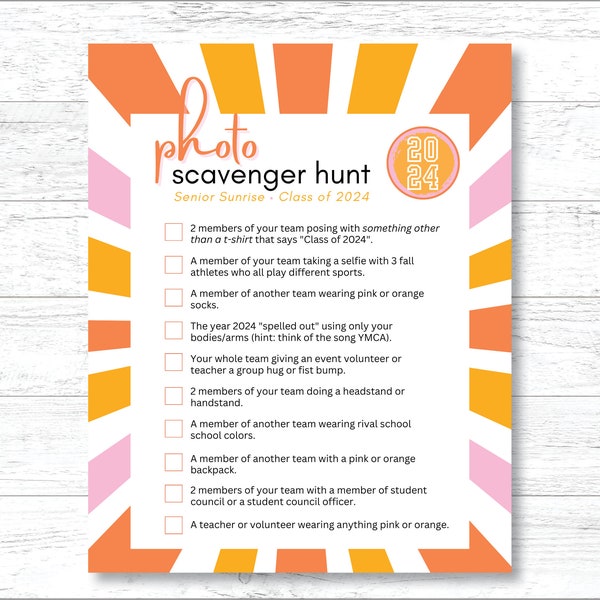 Senior Scavenger Hunt - Etsy