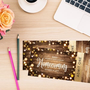 Rustic Template Bundle for Homecoming, Prom or Party: Invitation ...