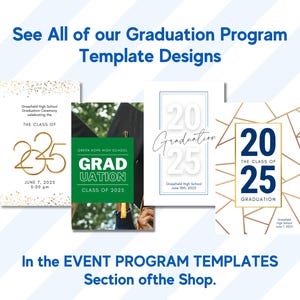 2025 Graduation Program Template, Graduation Ceremony Program, High ...