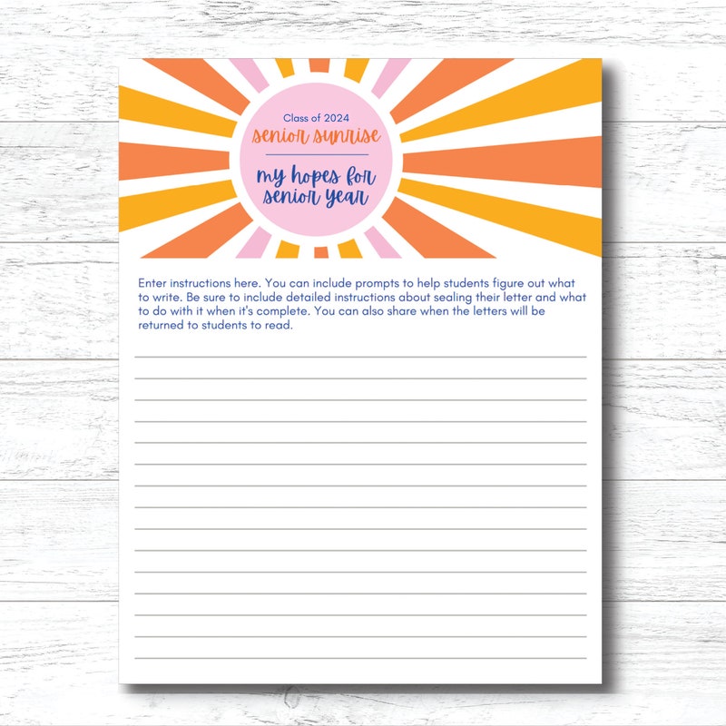 Senior Letter - Etsy