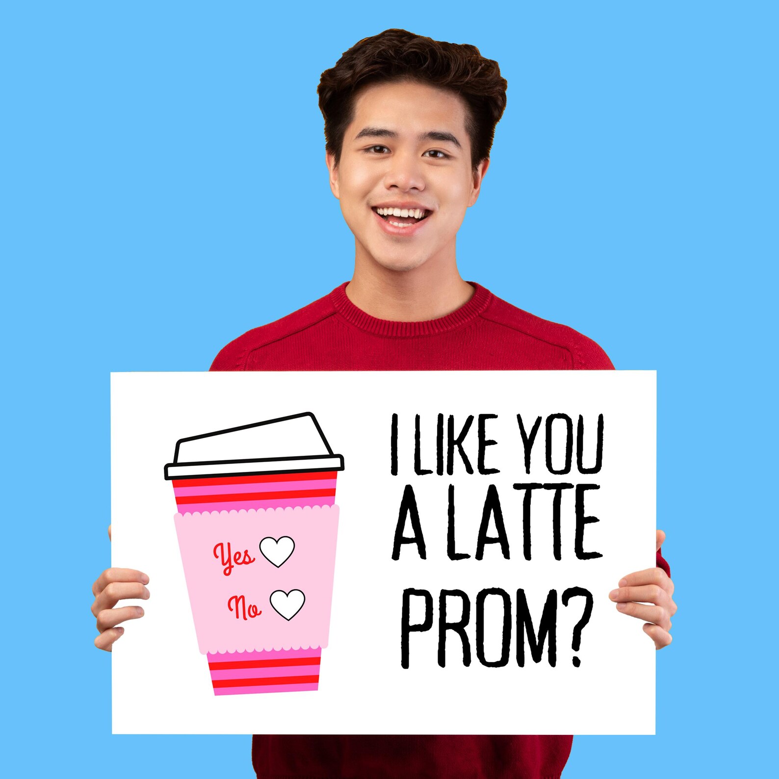 Prom Proposal Poster, I Like You A Latte, Promposal Idea for Coffee ...
