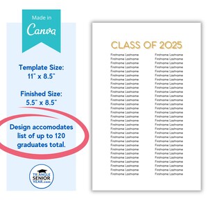 Graduation Program Template for the Class of 2025, Graduation Ceremony ...