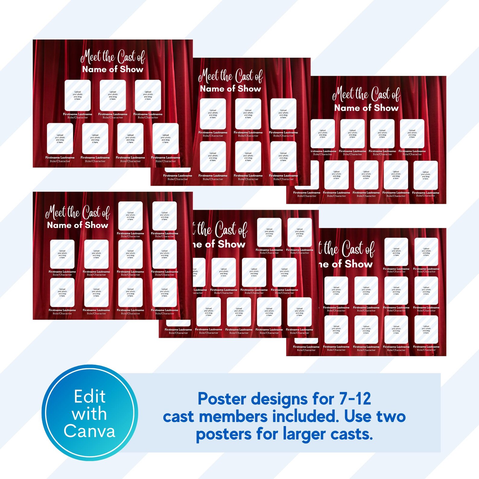 Theater Poster Template for Cast Community Theater Poster for Musical ...