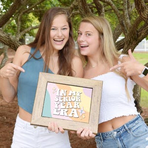 In My Senior Year Era Sign, First Day of School Photo Prop, Senior Year ...