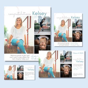 Yearbook Ad Templates, Senior Year Tribute Ad, Editable 1/8, 1/4, 1/2 ...