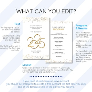 Graduation Program Template for the Class of 2025, Graduation Ceremony ...