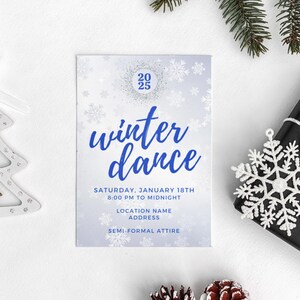 Winter Wonderland Invitation and Ticket Templates for School Dance ...