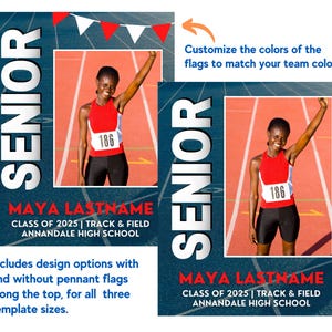 Track and Field Senior Night Poster Template, Cross Country Poster ...