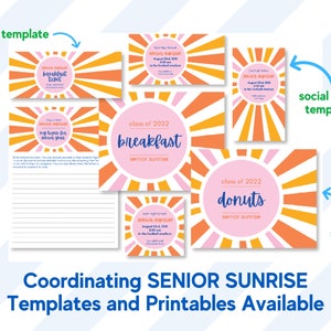 Senior Sunrise or Senior Sunset Banner Template, 6-foot Banner Template ...