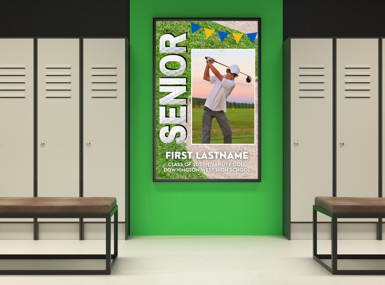 Senior Night Poster Template for Golf High School Poster - Etsy