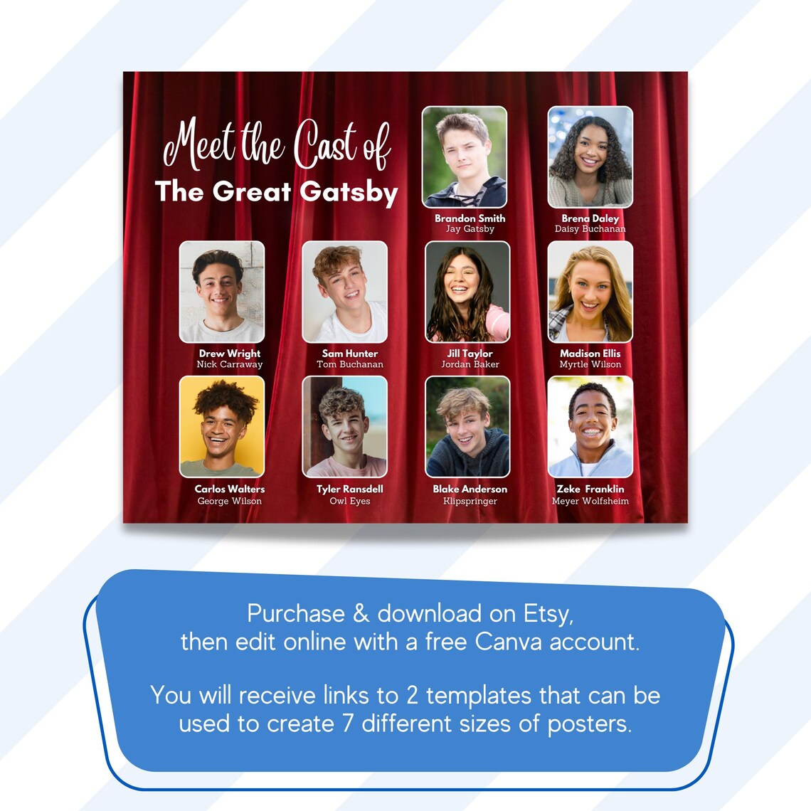 Theater Poster Template for Cast Community Theater Poster for Musical ...